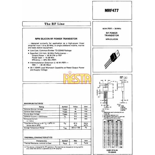 Transistors, high frequency power endings, bipolar, unipolar, mosfet ...